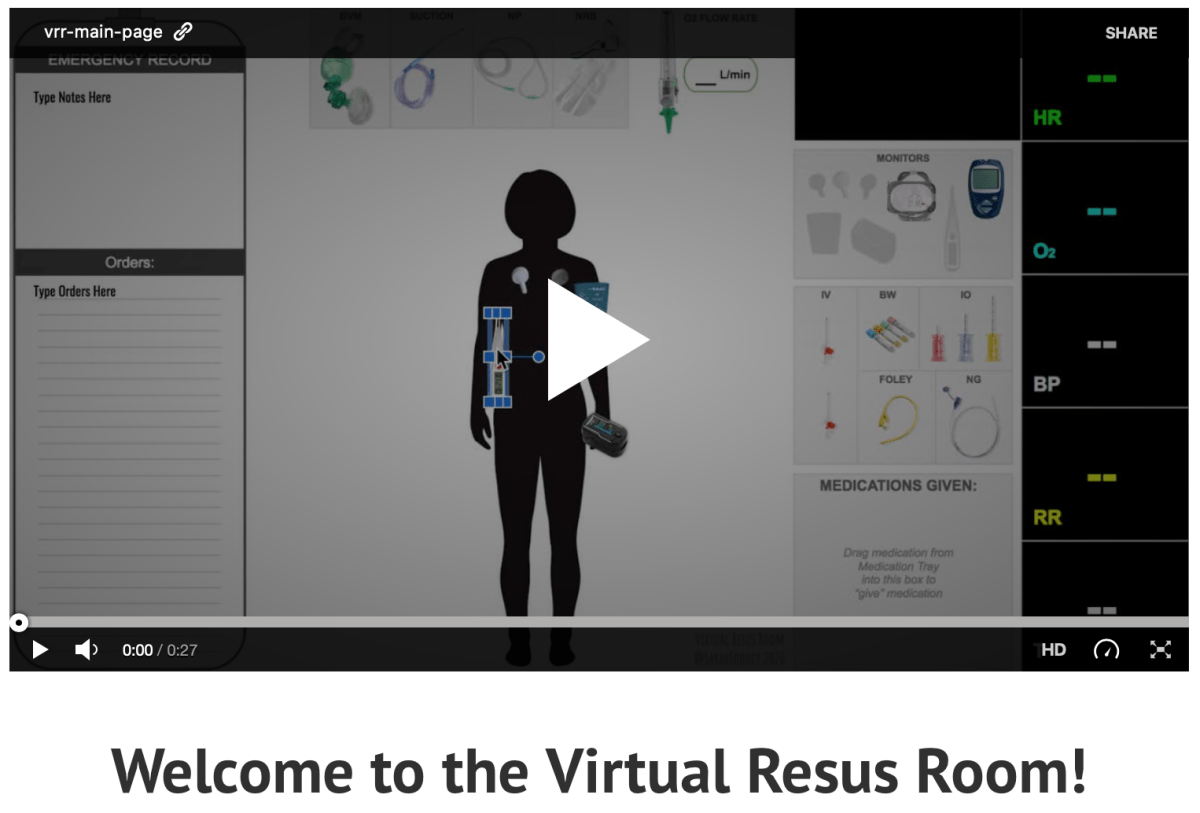 Virtual Resus Room – EM Sim Cases